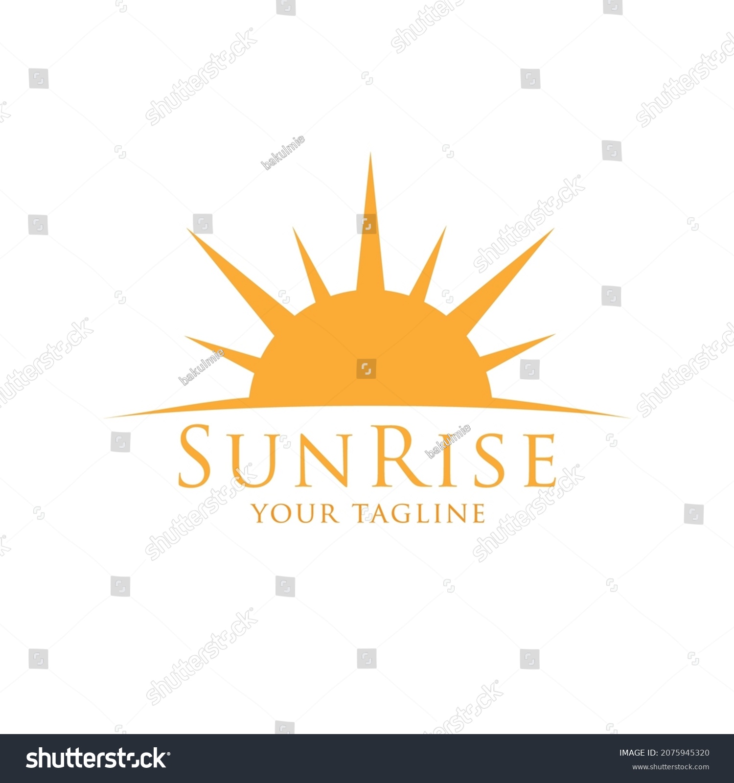 Sun Rise Logo Vector Design Template Stock Vector (Royalty Free ...