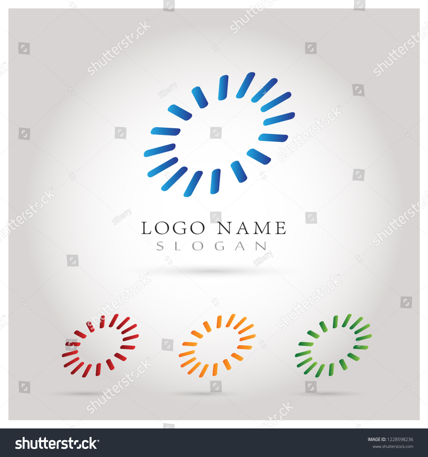 Sun Shape Technology Logo Symbol Icon Stock Vector (Royalty Free ...