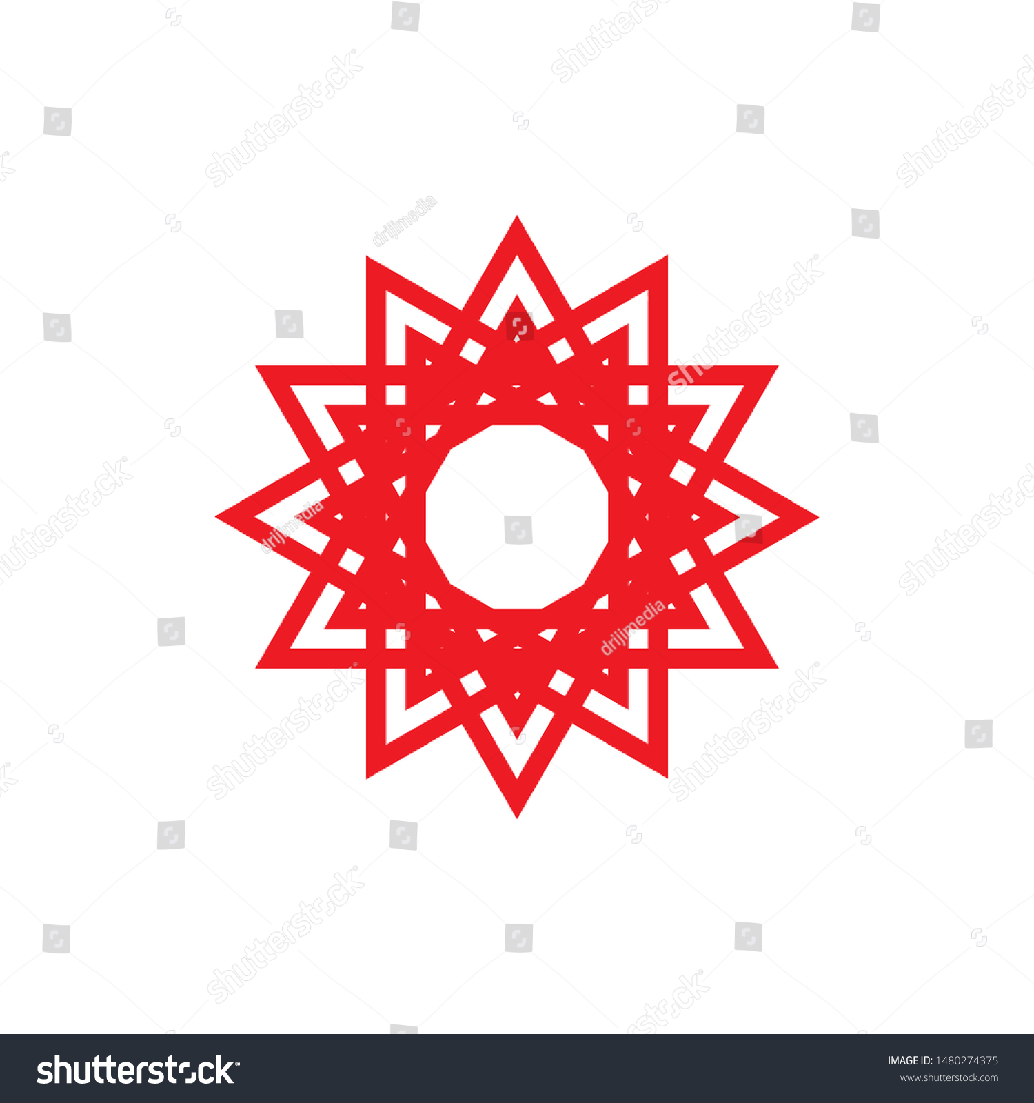 Sun Star Logo Design Vector Stock Vector (Royalty Free) 1480274375