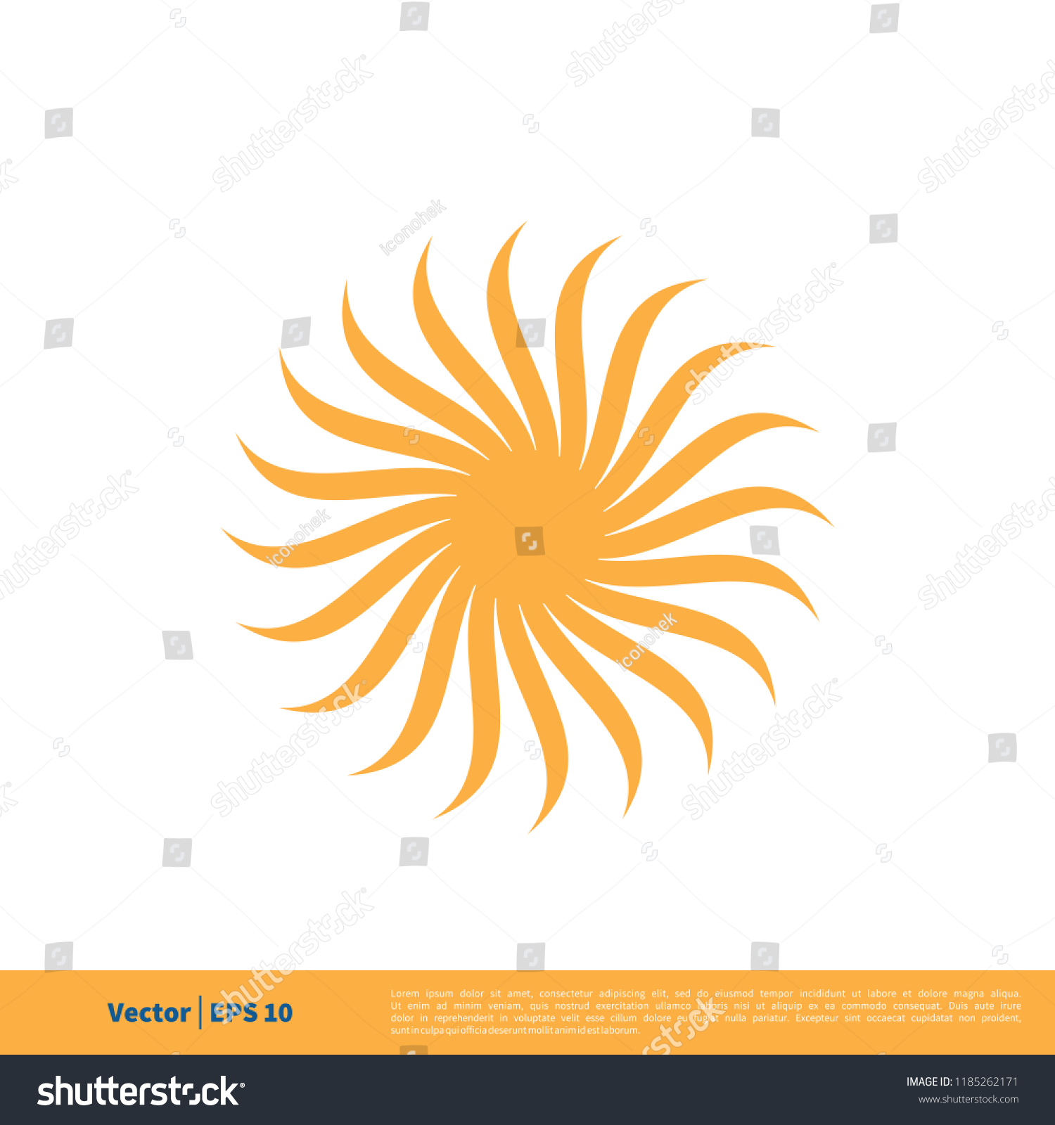 Sun Summer Logo Template Stock Vector (Royalty Free) 1185262171 ...