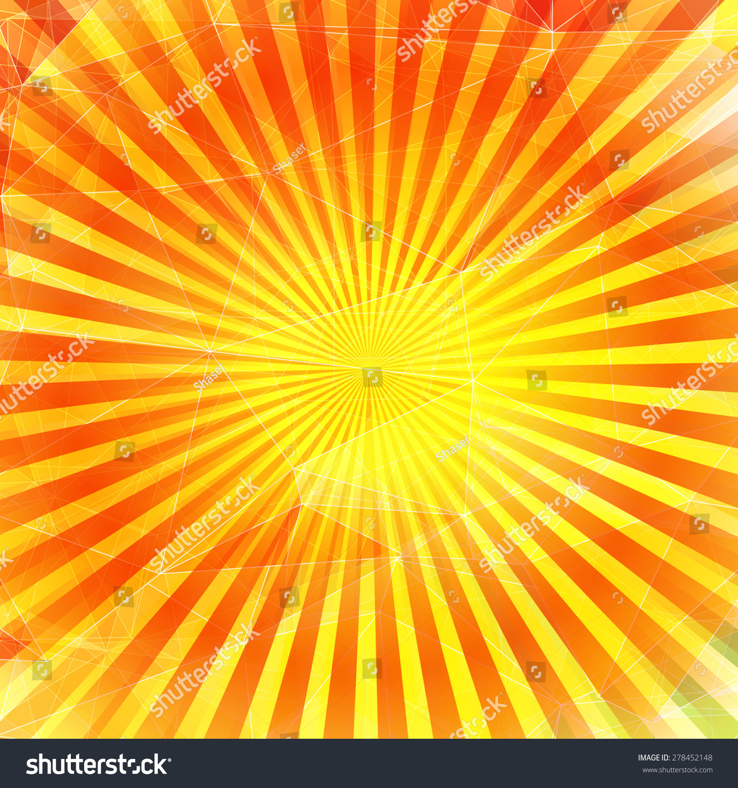 Sun Sunburst Pattern On Triangle Background Stock Vector (Royalty Free ...
