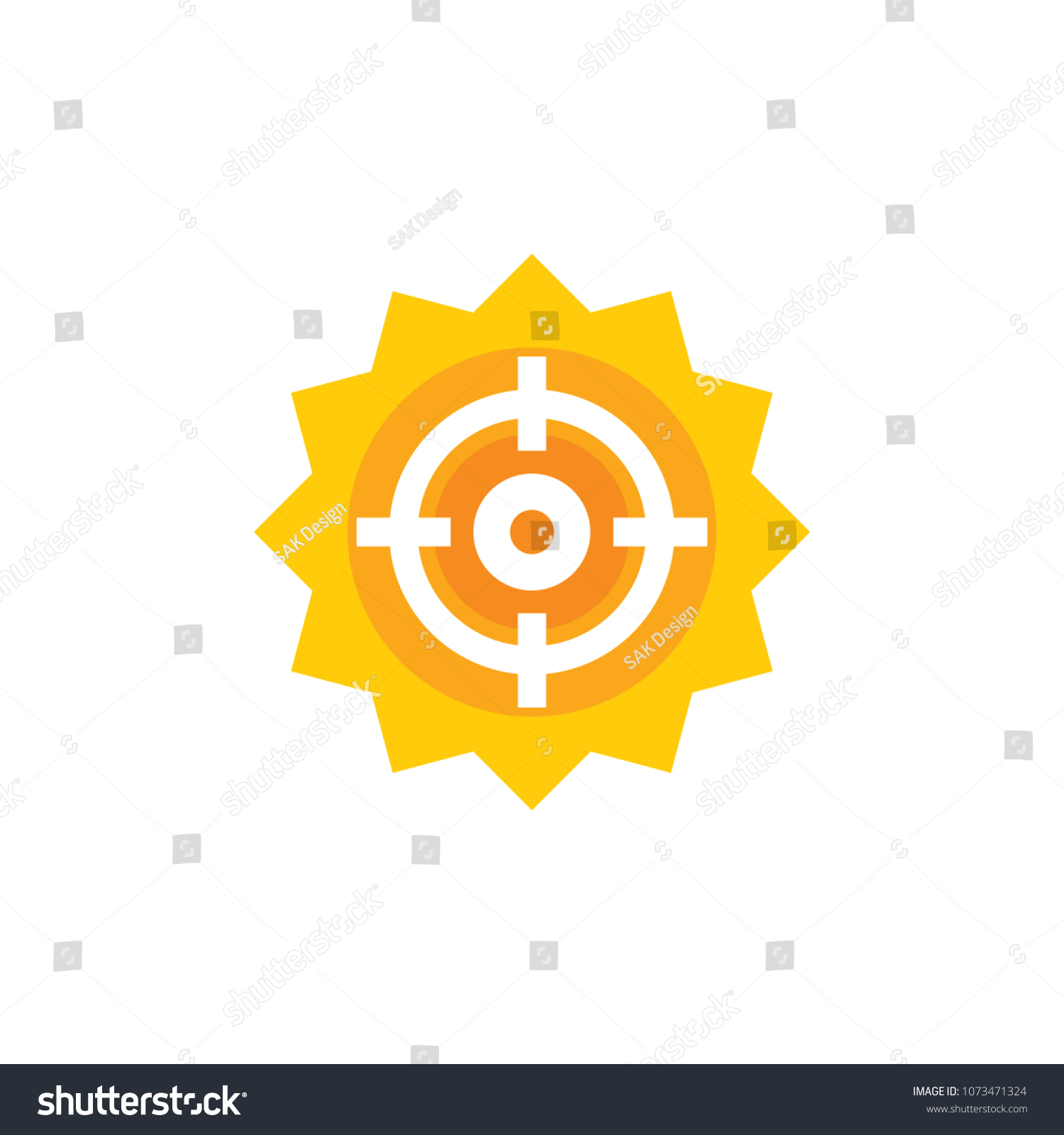 Sun Target Logo Icon Design Stock Vector (Royalty Free) 1073471324