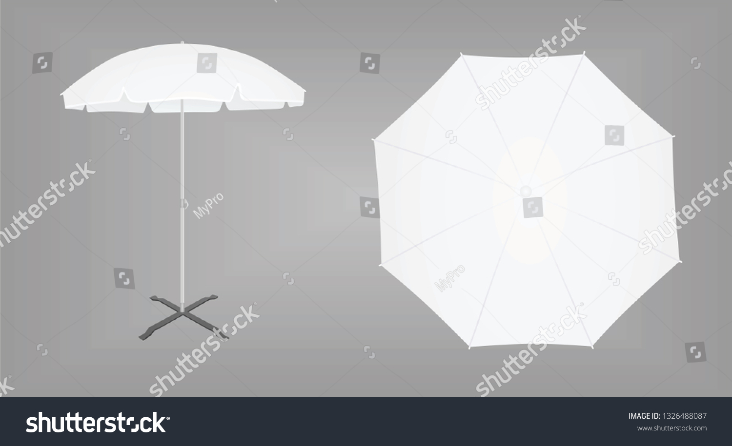 Sun Umbrella Vector Illustration Stock Vector (Royalty Free) 1326488087 ...