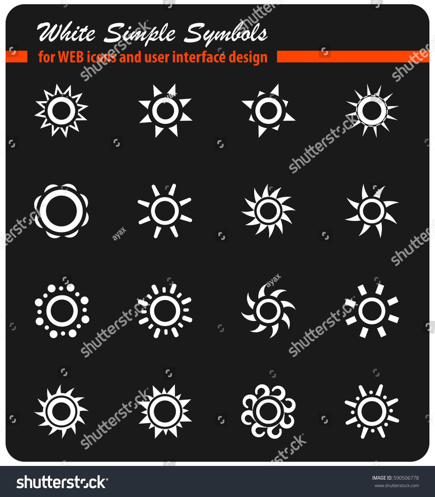 Sun Vector Icons User Interface Design Stock Vector (Royalty Free ...