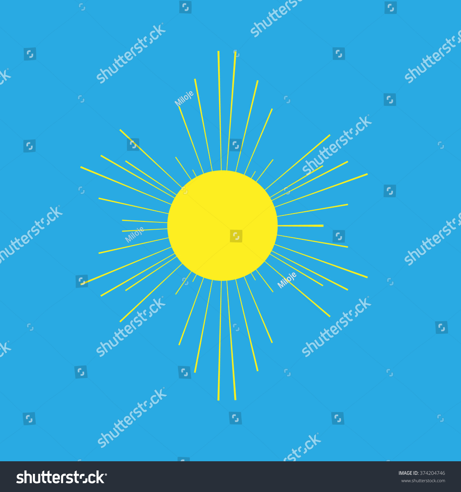 Sun Vector Logo Weather Icon Stock Vector (Royalty Free) 374204746
