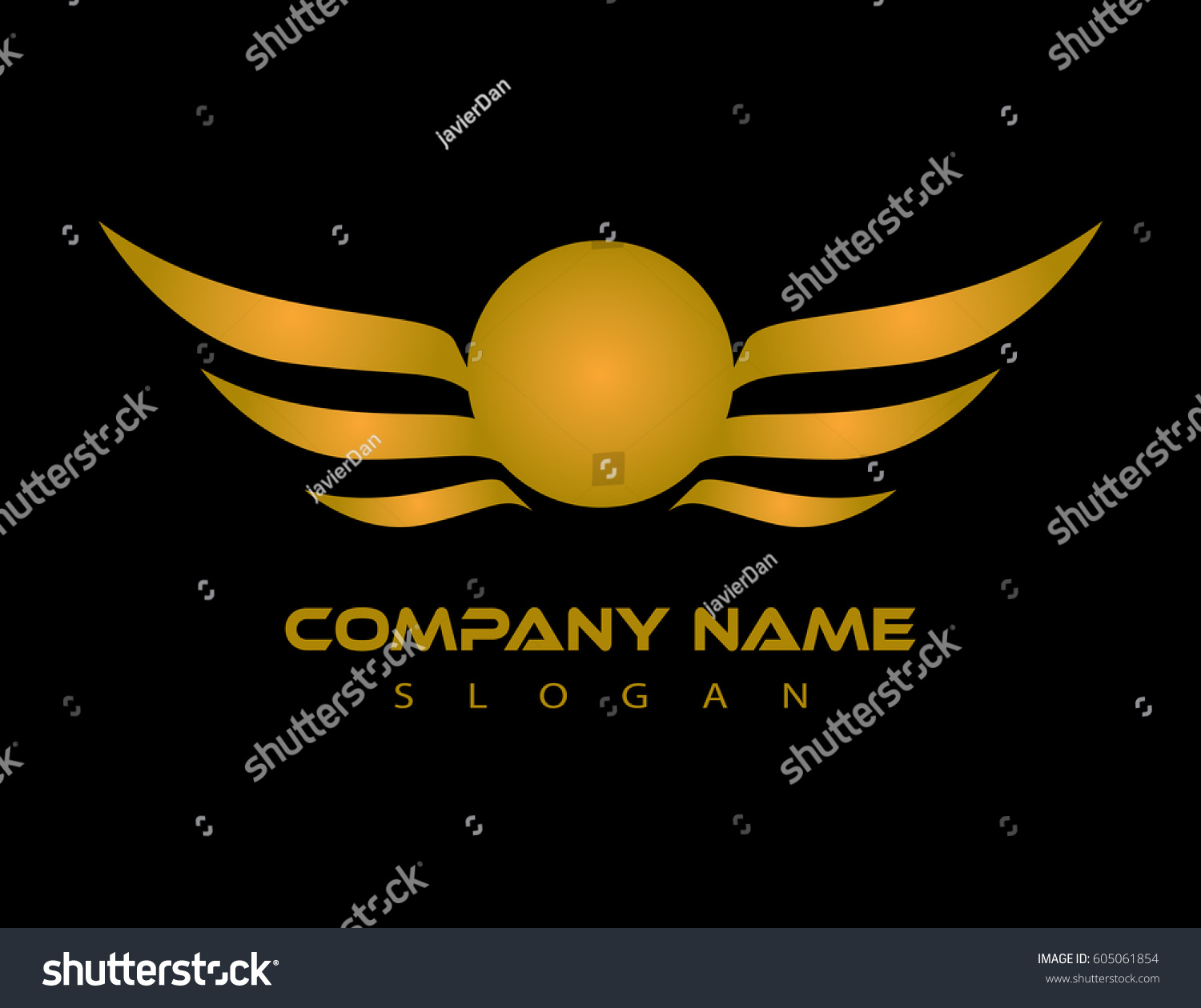 Sun Wings Logo Stock Vector (Royalty Free) 605061854 | Shutterstock