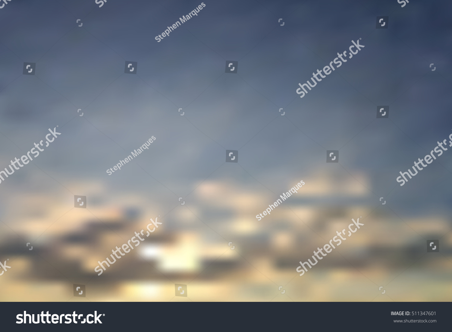 Sun Clouds Blurry Background Illustration Stock Vector (Royalty Free ...
