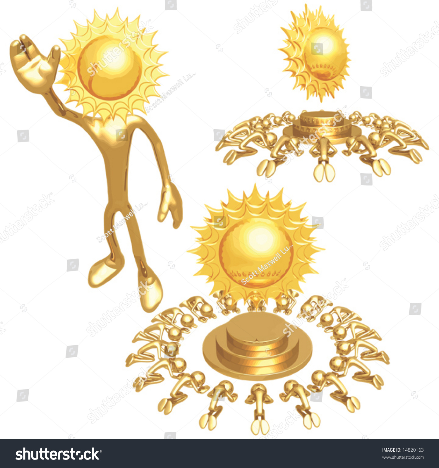 Sun Worship Stock Vector (Royalty Free) 14820163