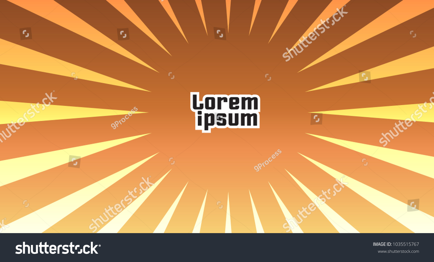 Sunburst Background Rays Illustration Vector Template Stock Vector ...