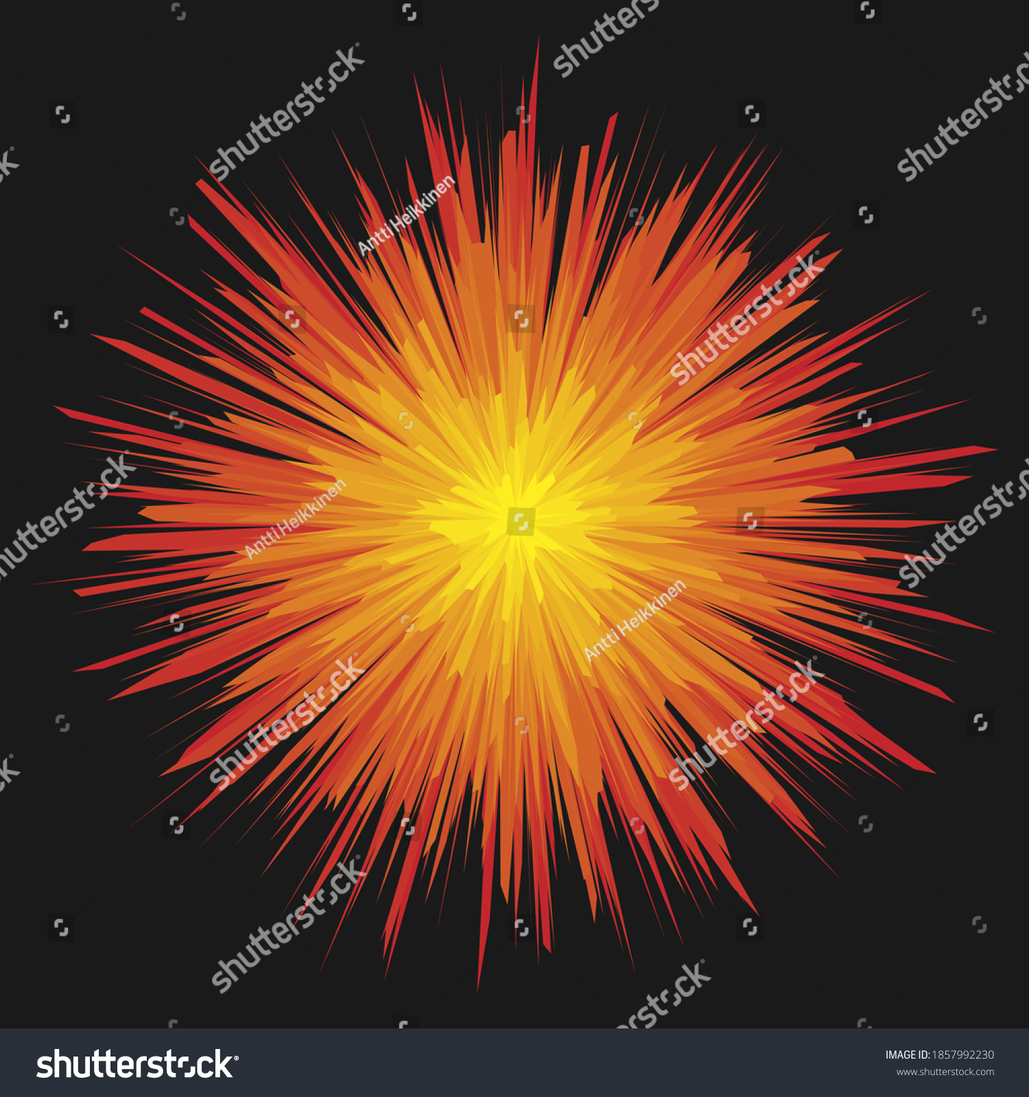Sunburst Explosion Vector Graphic Detonation Icon Stock Vector Royalty