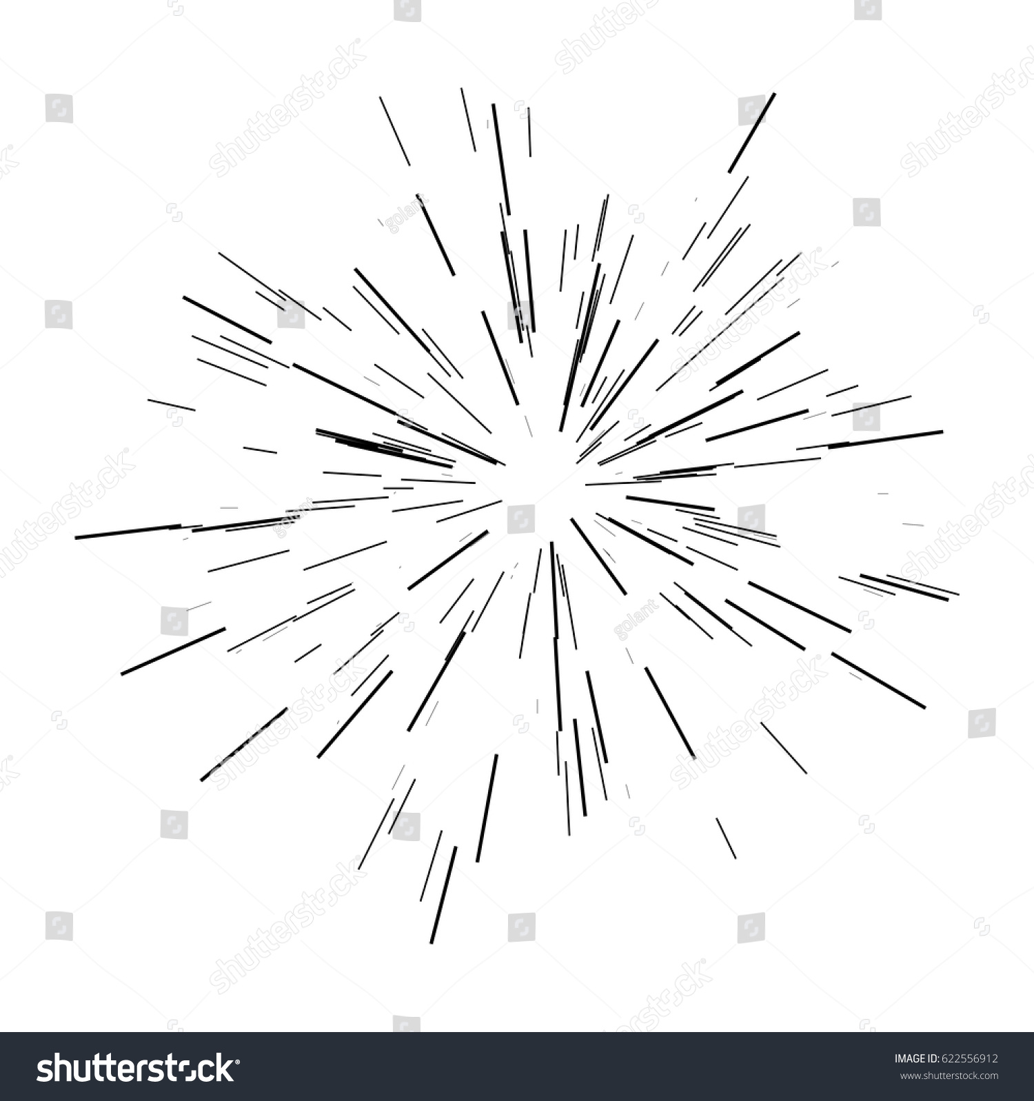 Sunburst Star Burst Sunshine Line Vector Stock Vector Royalty Free