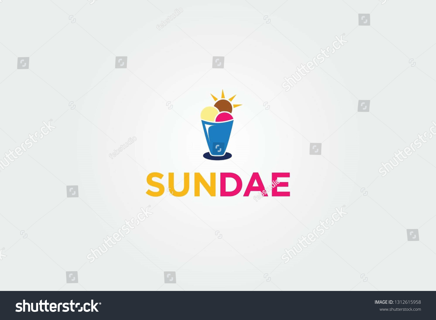 Sundae Logo Template Stock Vector (Royalty Free) 1312615958 | Shutterstock