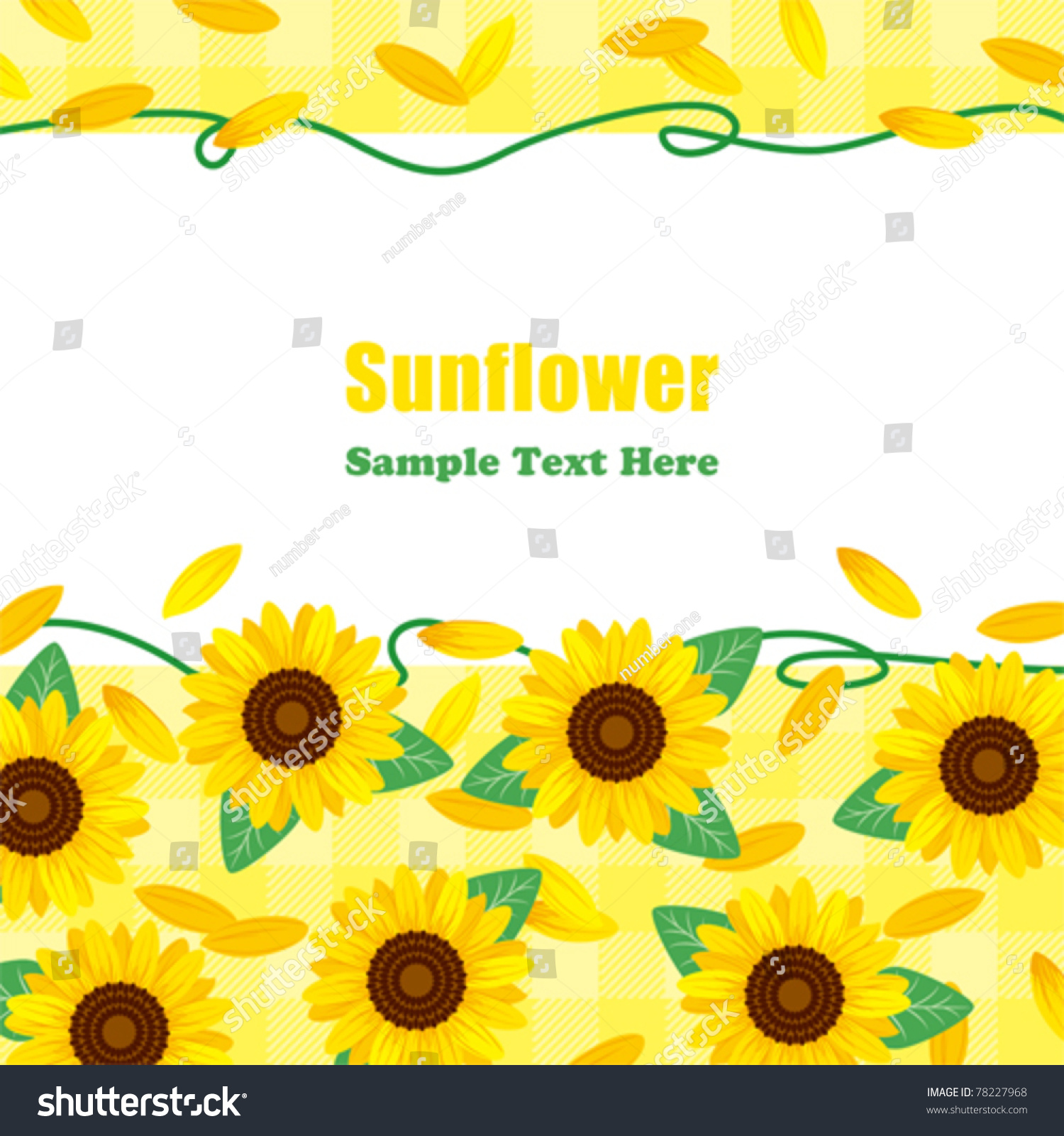 Sunflower Frame Illustration Vector Stock Vector (Royalty Free ...