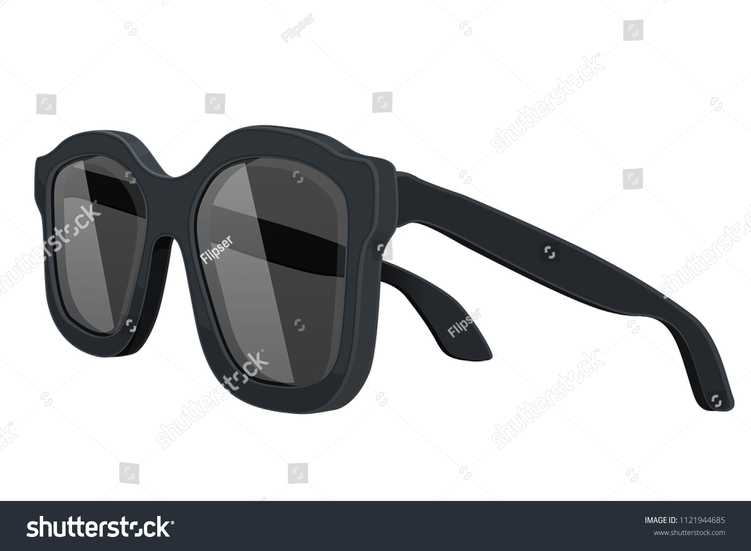 Sunglasses Side View Vector Illustration Isolated Stock Vector (Royalty ...