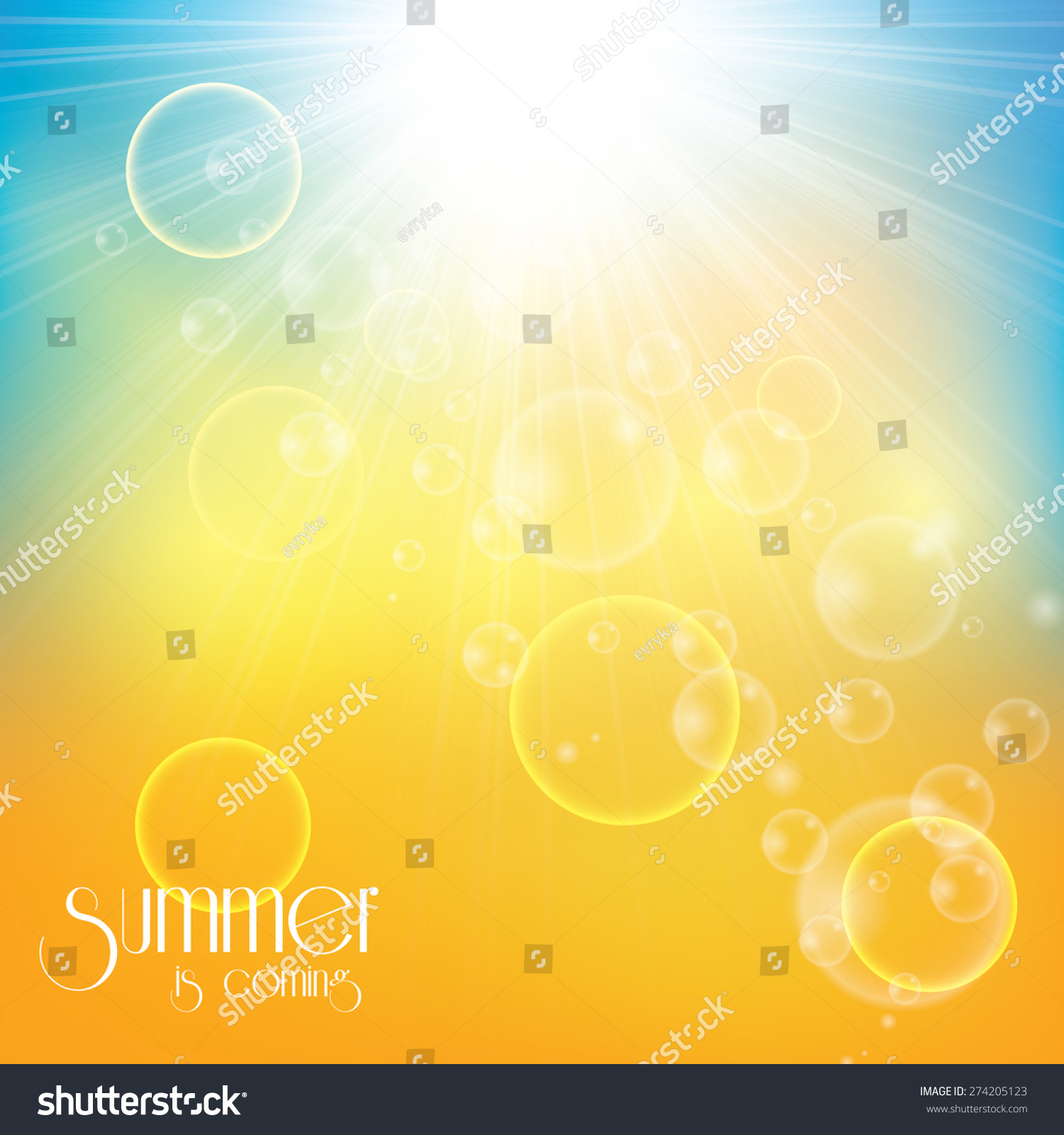 Sunny Abstract Sun Ray Background Stock Vector (Royalty Free) 274205123