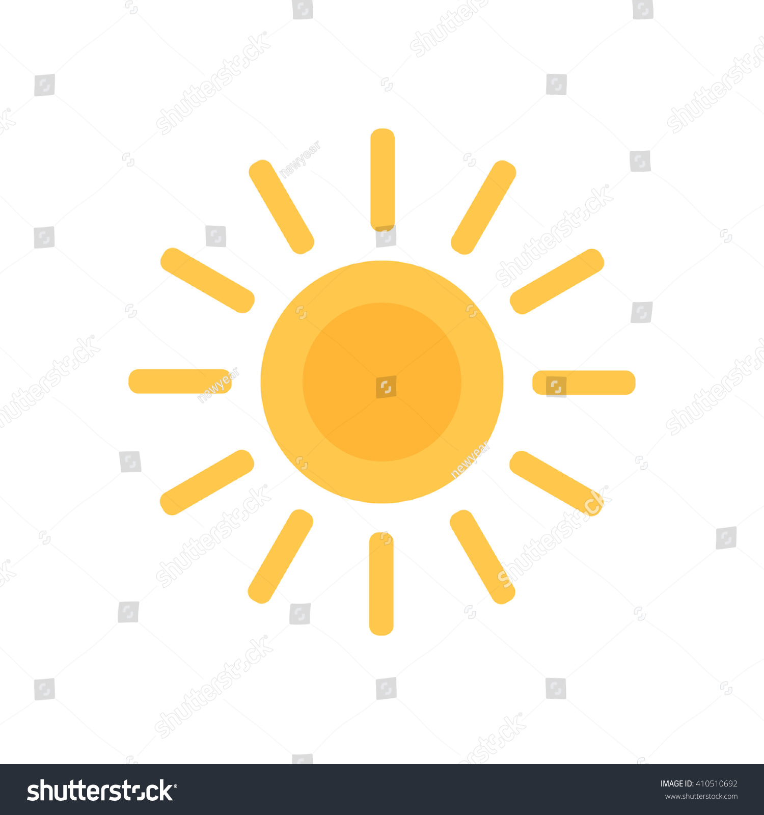 Sunny Icon Stock Vector Illustration 410510692 : Shutterstock