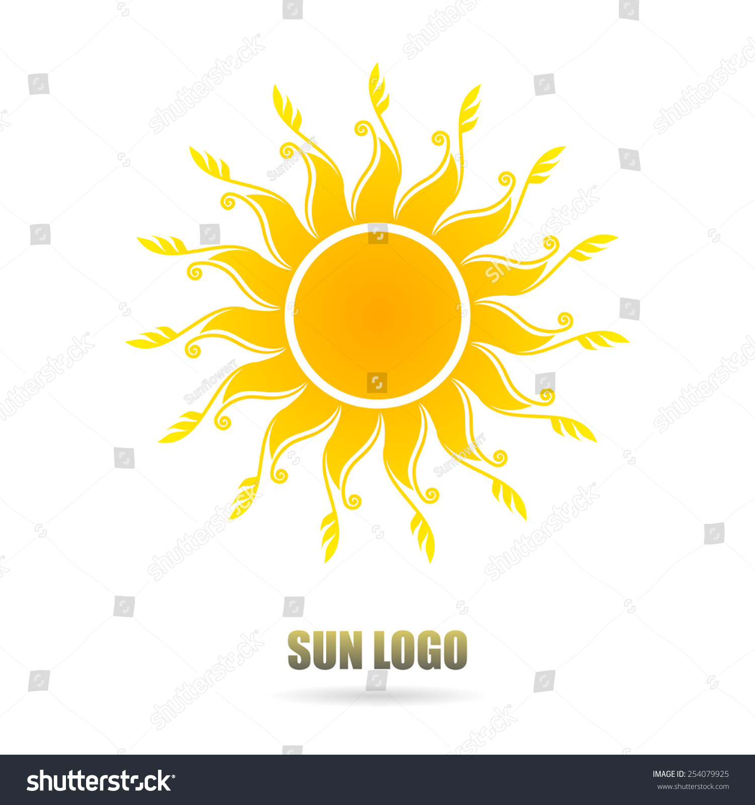 Sunny Logo Design Element Vector Illustration Stock Vector (Royalty ...