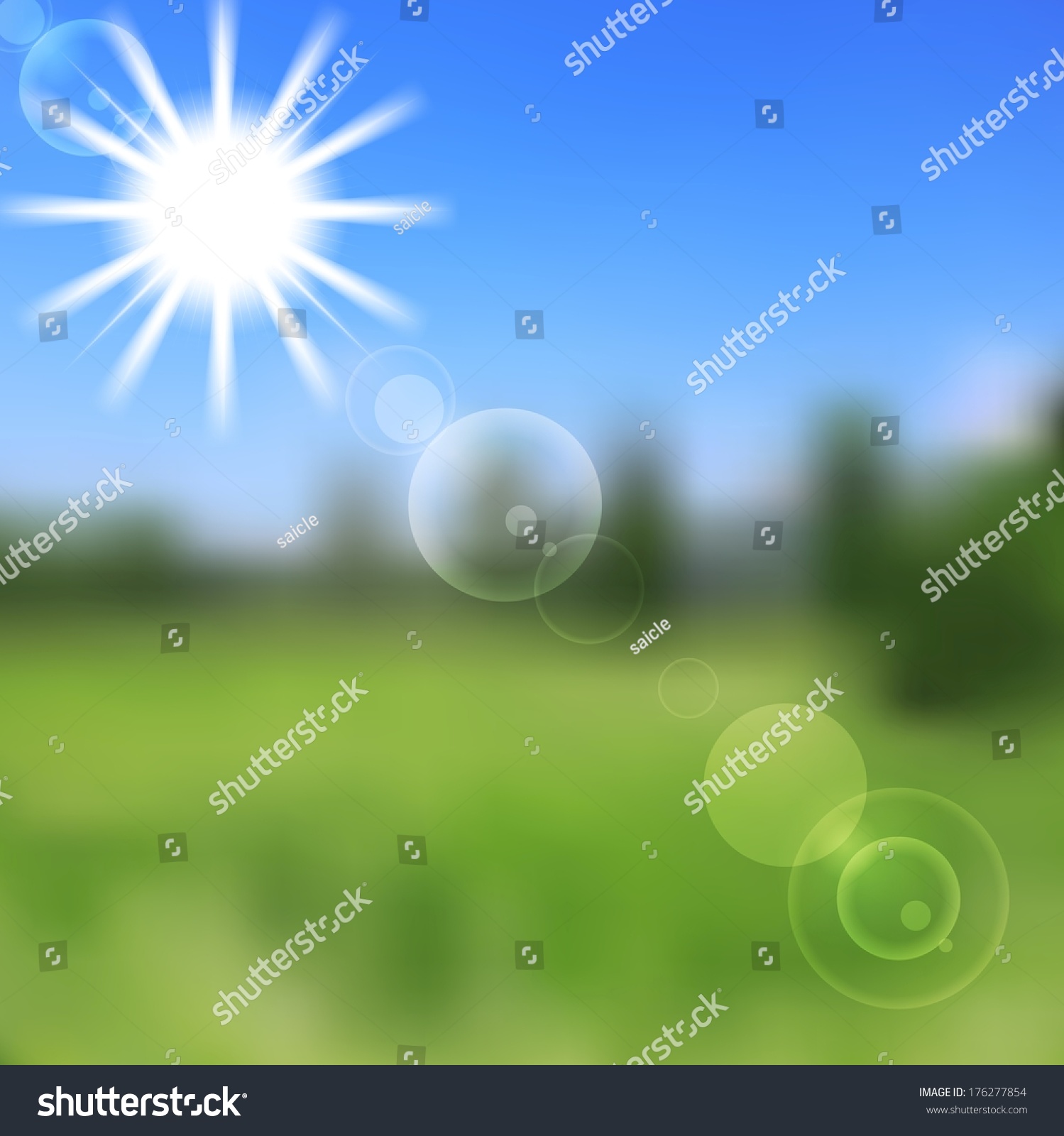 Sunny Vector Nature Abstract Background Gradient Stock Vector (Royalty ...