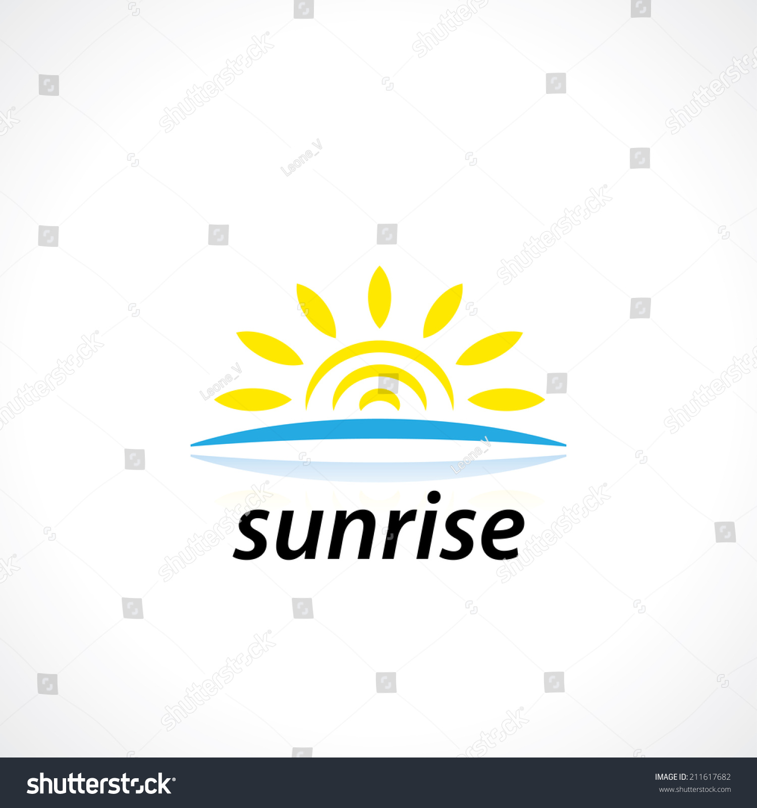 Sunrise Icon. Template Logo Design. Vector Eps10 - 211617682 : Shutterstock