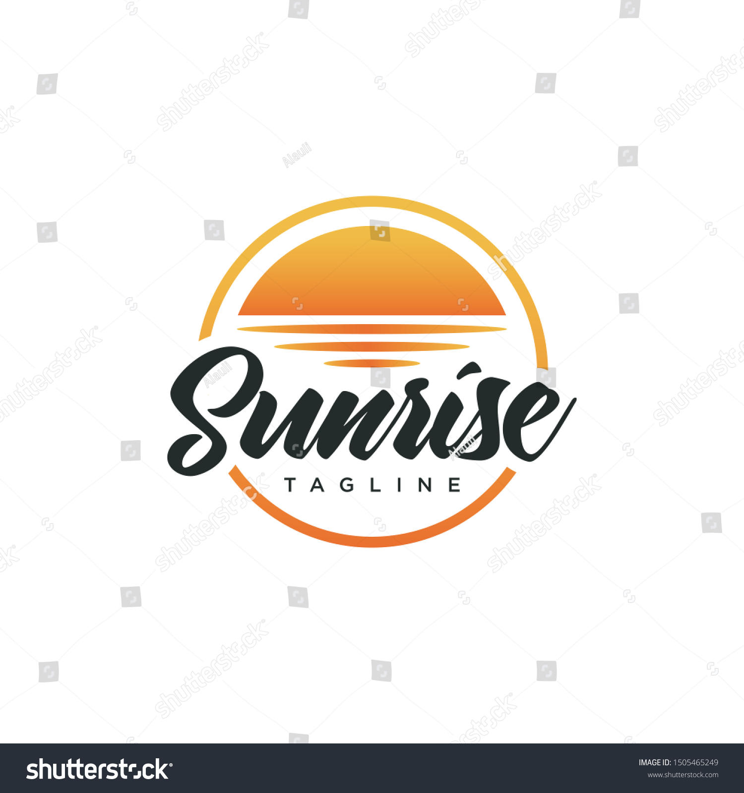 Sunrise Sunset Logo Design Template Vector Stock Vector (Royalty Free ...