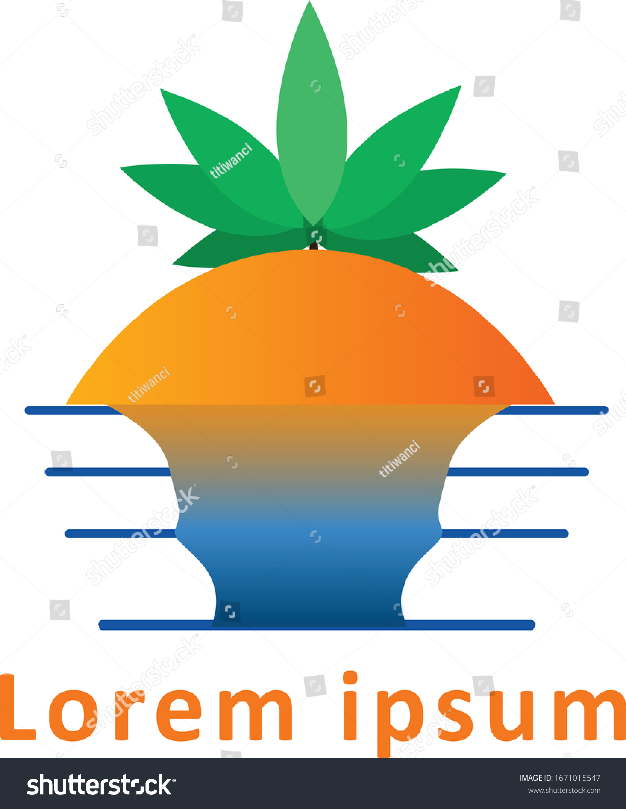 Sunset Cannabis Logo Vector Design Stock Vector (Royalty Free ...