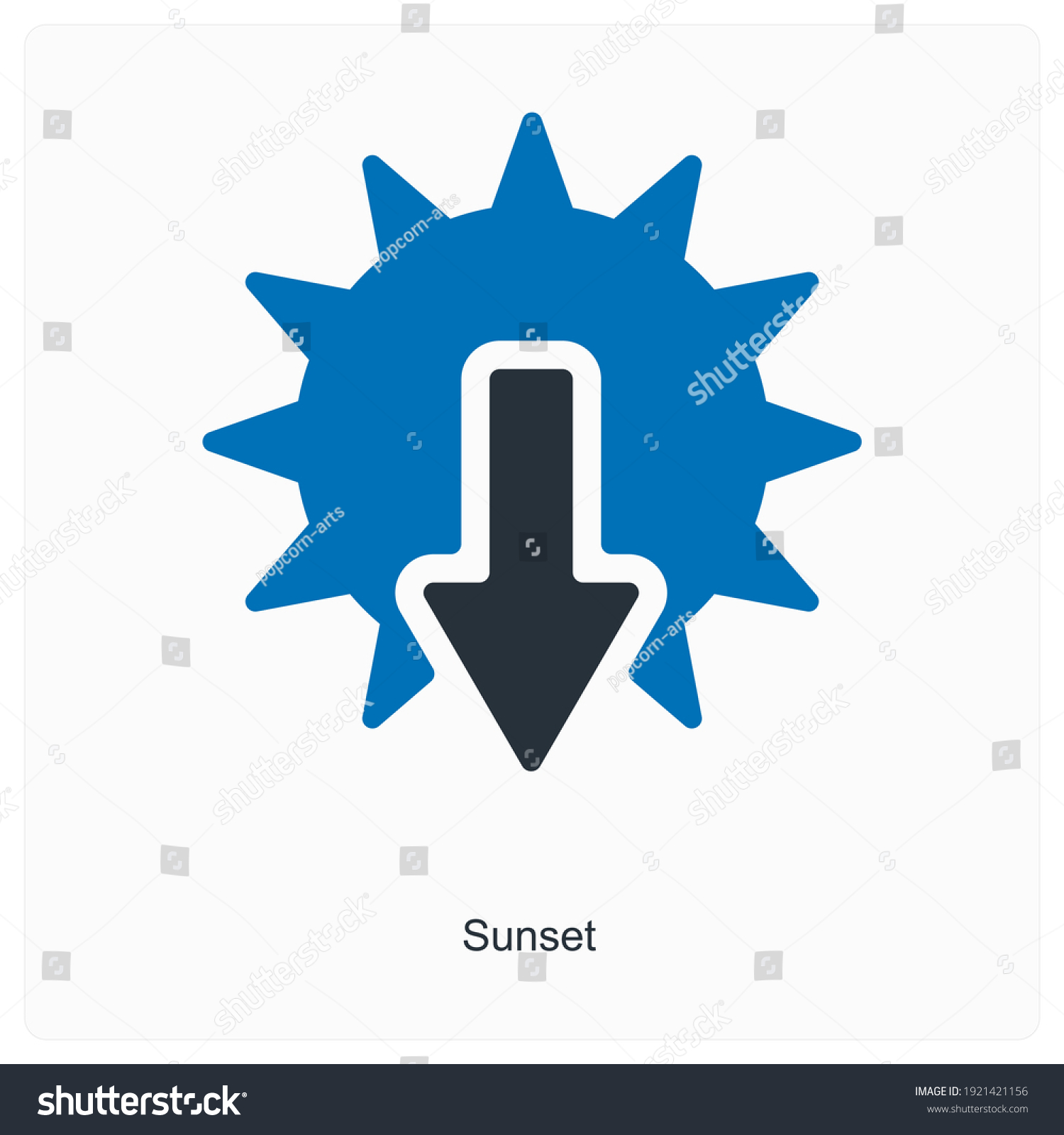 Sunset Dusk Icon Concept Stock Vector (Royalty Free) 1921421156 ...