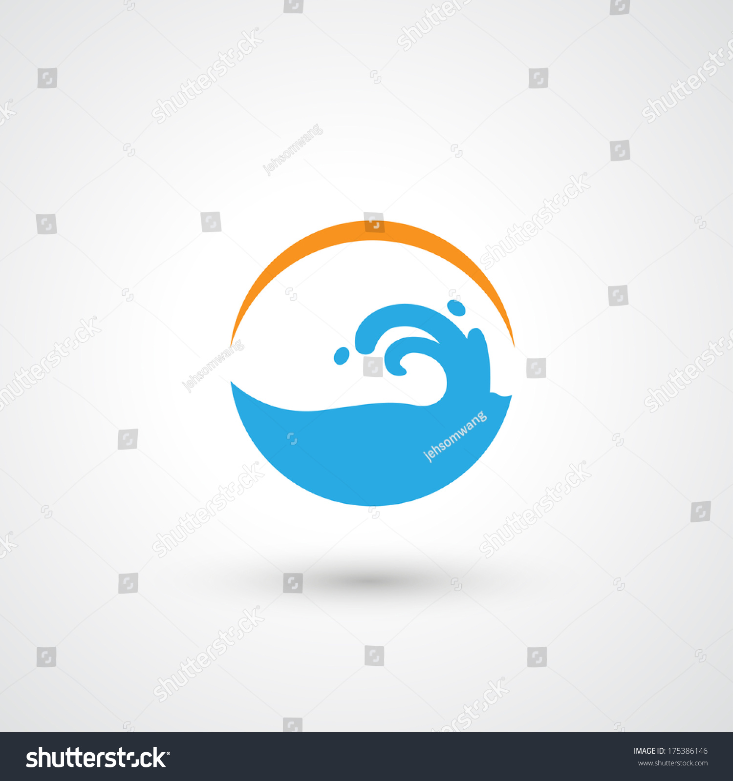 Sunset Sea Waves Vector Stock Vector (Royalty Free) 175386146 ...