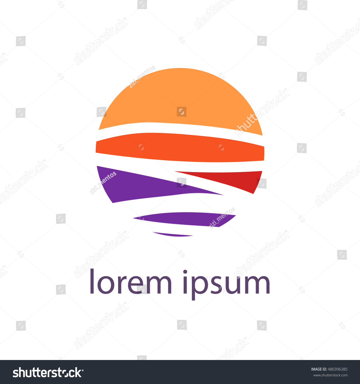 Sunset Logo Design Vector Illustration Stock Vector (Royalty Free ...