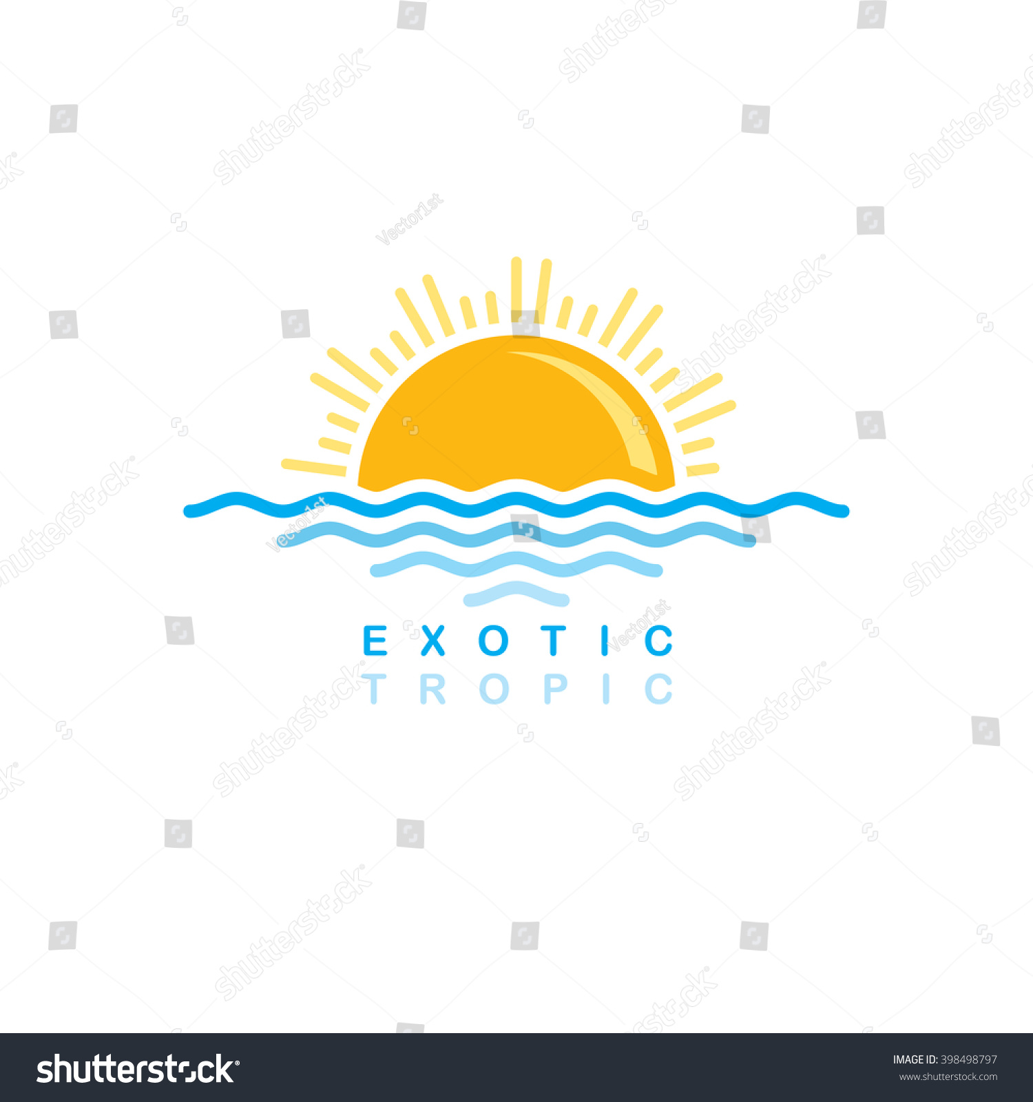 Sunset Logo Sign Stock Vector (Royalty Free) 398498797 | Shutterstock