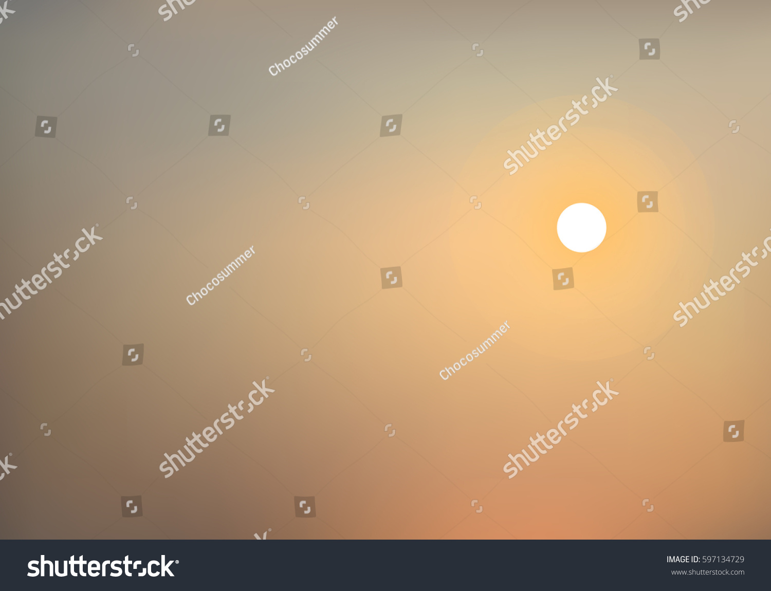 Sunset Sky Background Vector Illustration Stock Vector (Royalty Free ...