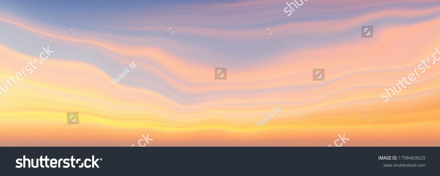 Sunset Sky Background Vector Illustration Gradient Stock Vector ...