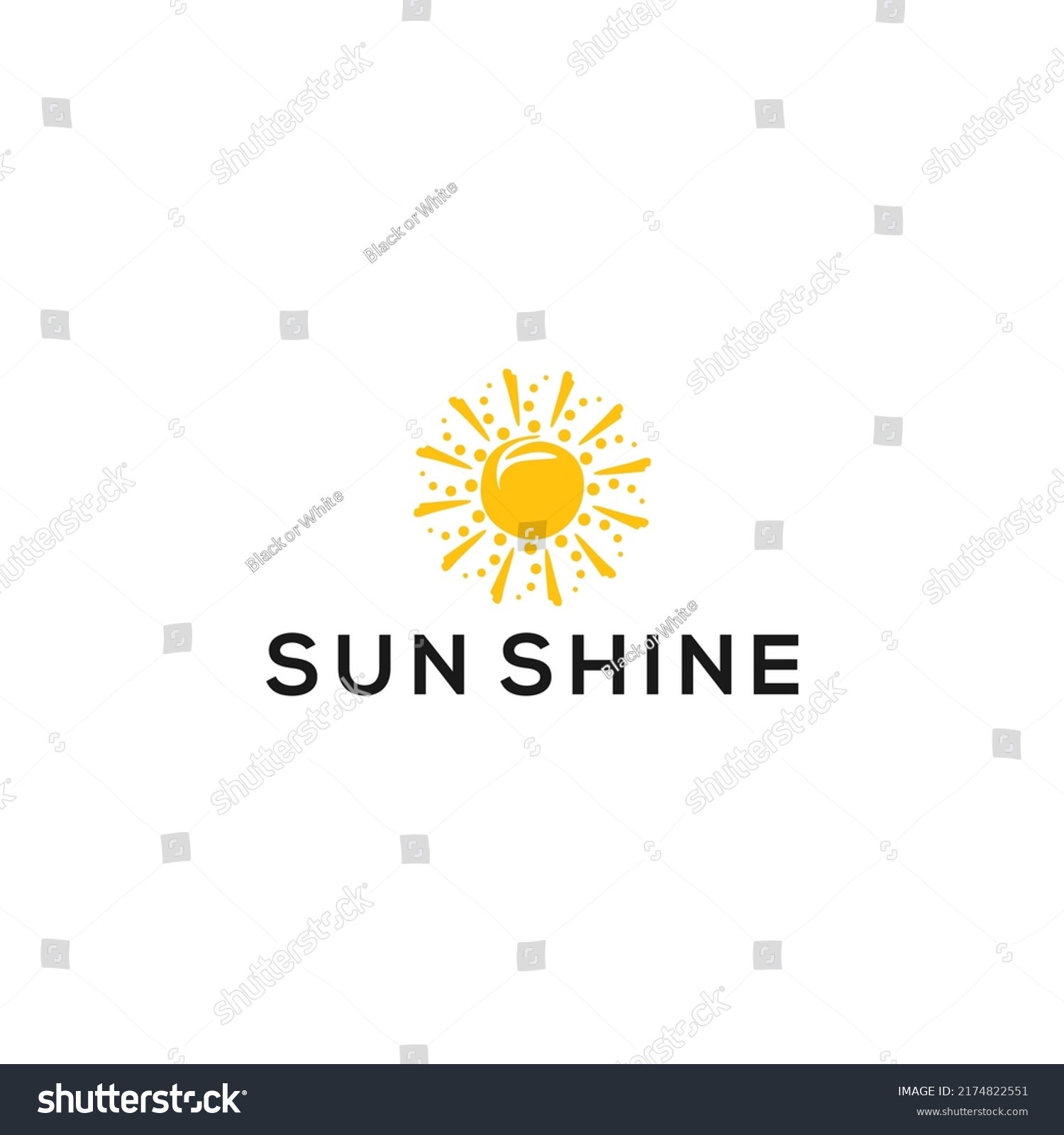Sunshine Logo Design Concept Template Vector Stock Vector (Royalty Free ...