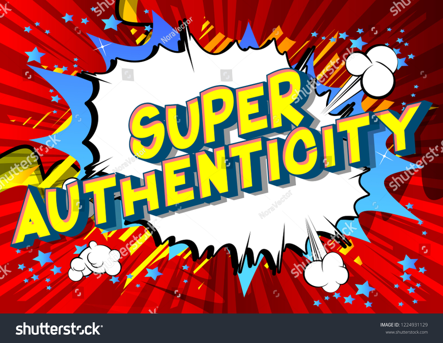 Super Authenticity Vector Illustrated Comic Book Stock Vector (Royalty ...