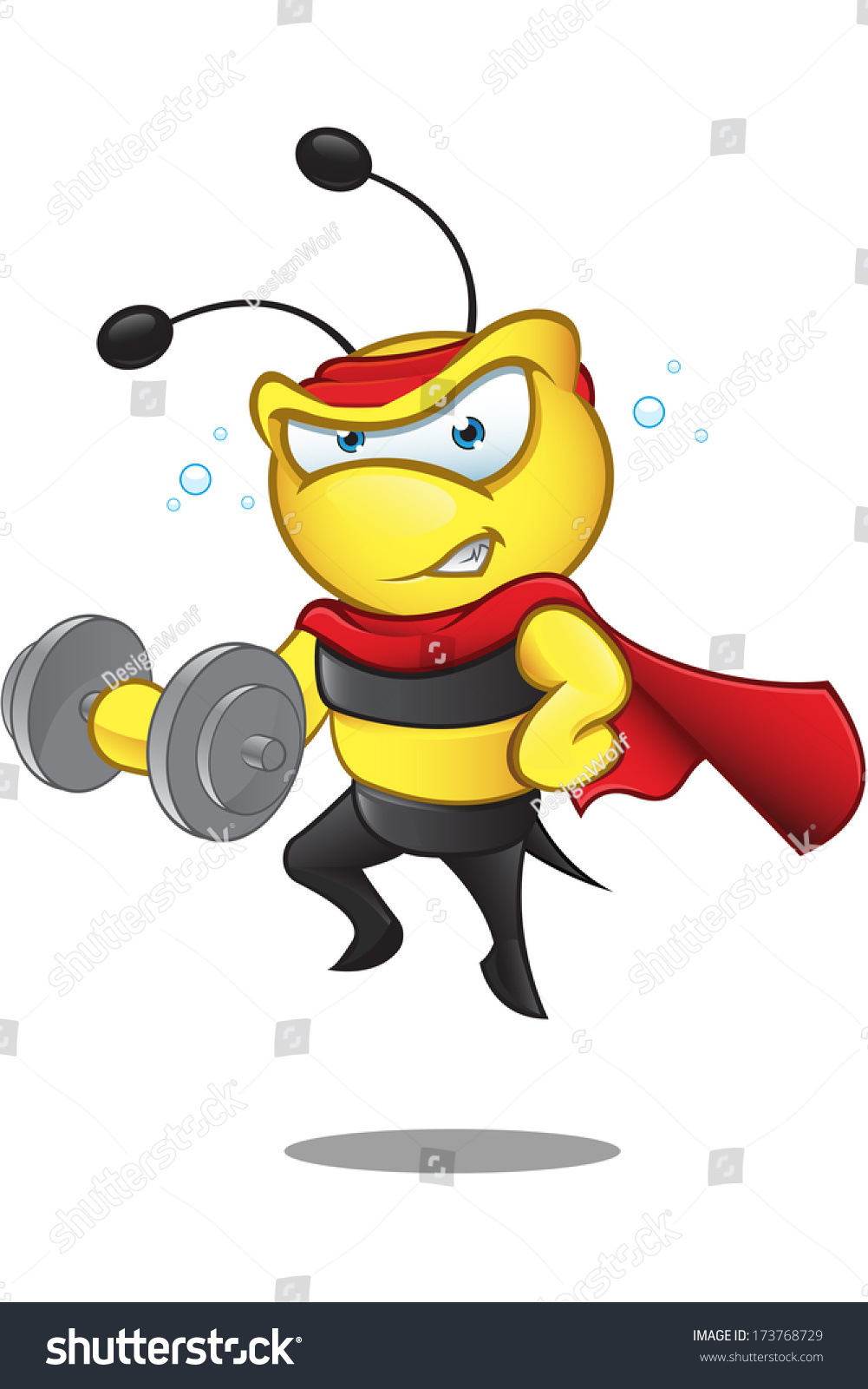Super Bee Weight Lifting: vector de stock (libre de regalías) 173768729 ...