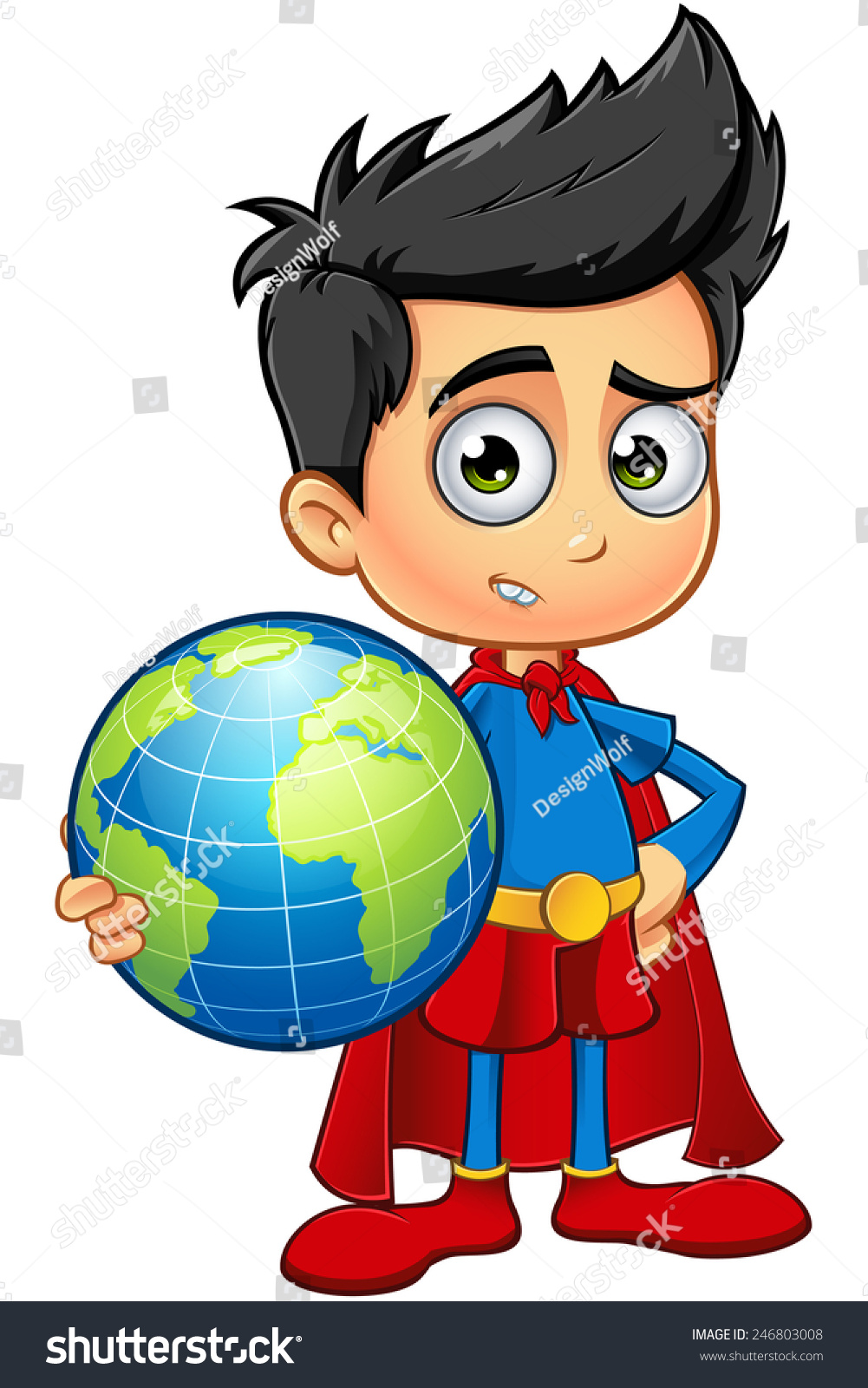 Super Boy Character Stock Vector (Royalty Free) 246803008 | Shutterstock