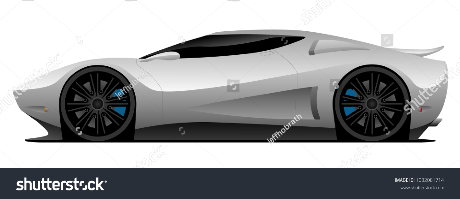 Super Car Vector Illustration: vector de stock (libre de regalías ...
