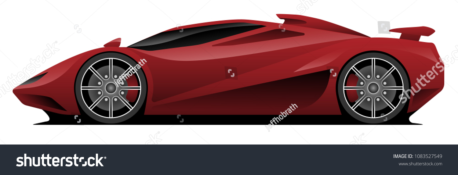Super Car Vector Illustration Stock Vector (Royalty Free) 1083527549