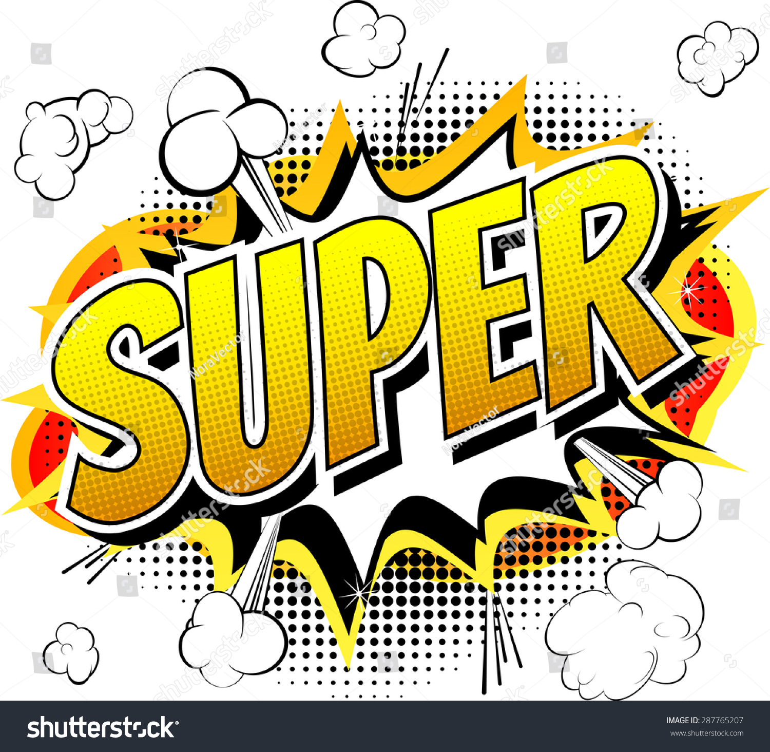 Super Comic Book Style Word Isolated Stock Vector (Royalty Free ...
