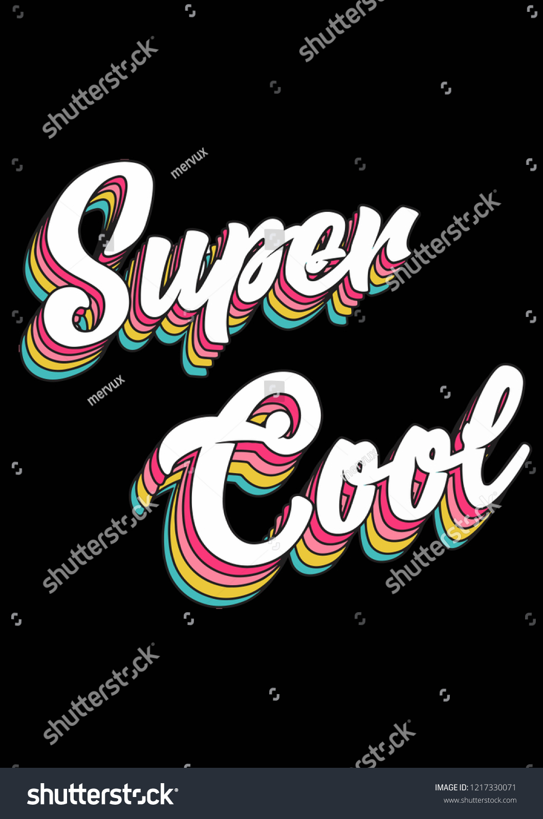 Super Cool Slogan: vector de stock (libre de regalías) 1217330071 ...