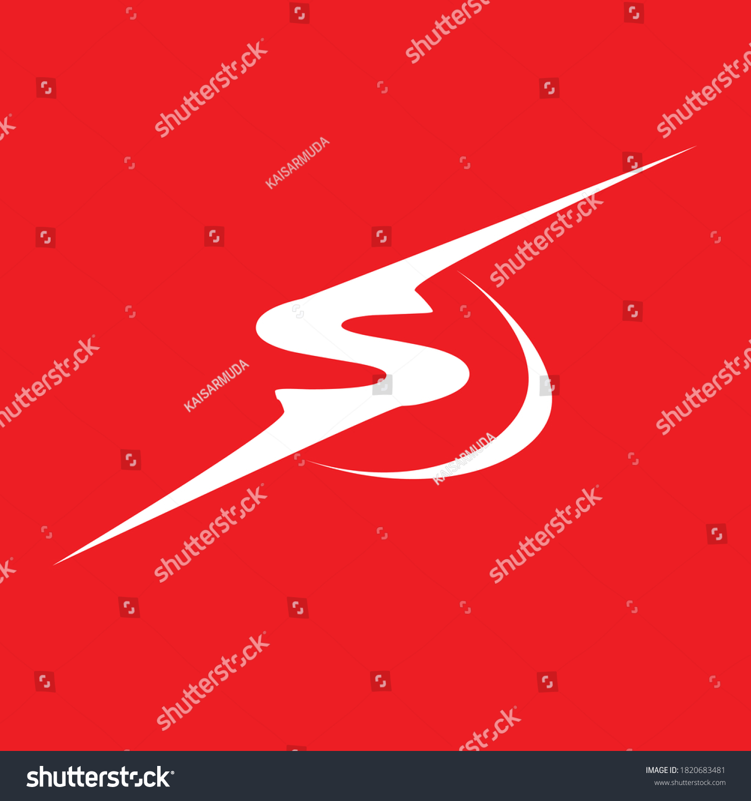 Super Fast Logo Red Background Stock Vector (Royalty Free) 1820683481