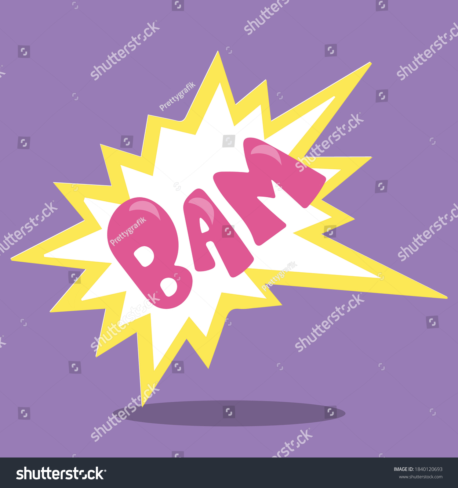 Super Hero Bam Design Vector Illustration Stock Vector (Royalty Free ...