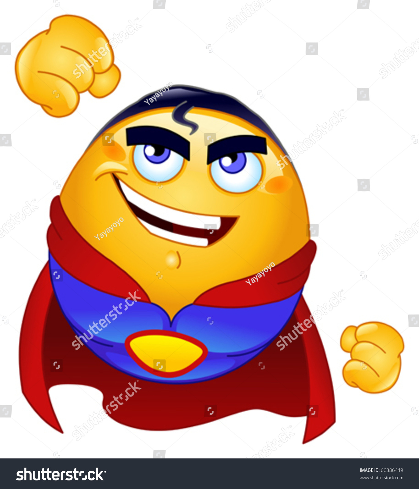 Super Hero Emoticon Stock Vector Illustration 66386449 : Shutterstock