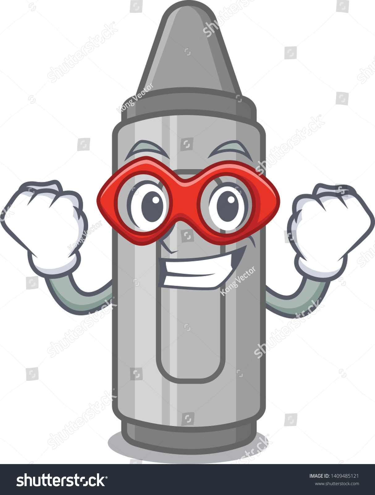 Super Hero Gray Crayon Character Stock Vector (Royalty Free) 1409485121 ...