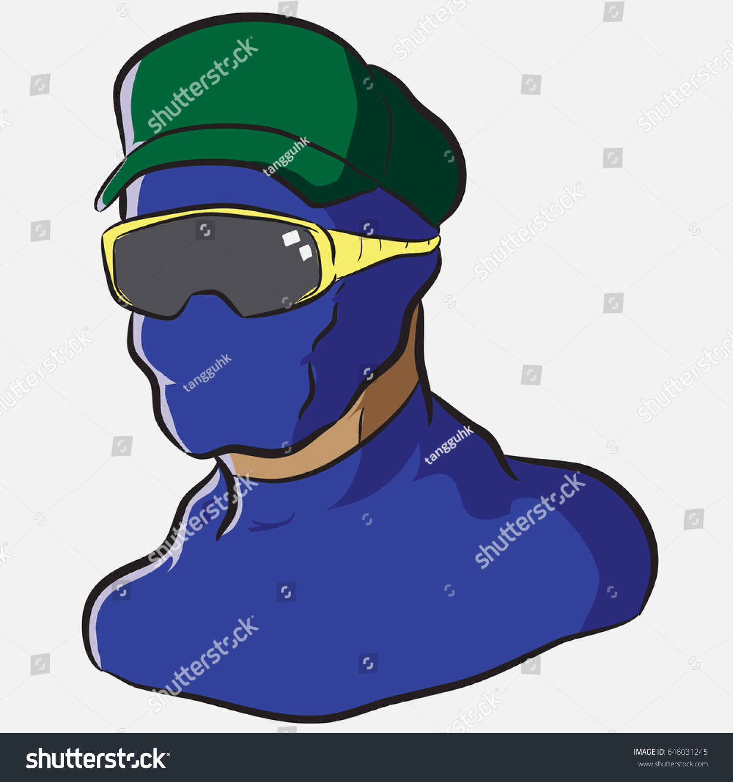 Superhero Soldier Cartoon Vector Stock Vector (Royalty Free) 646031245
