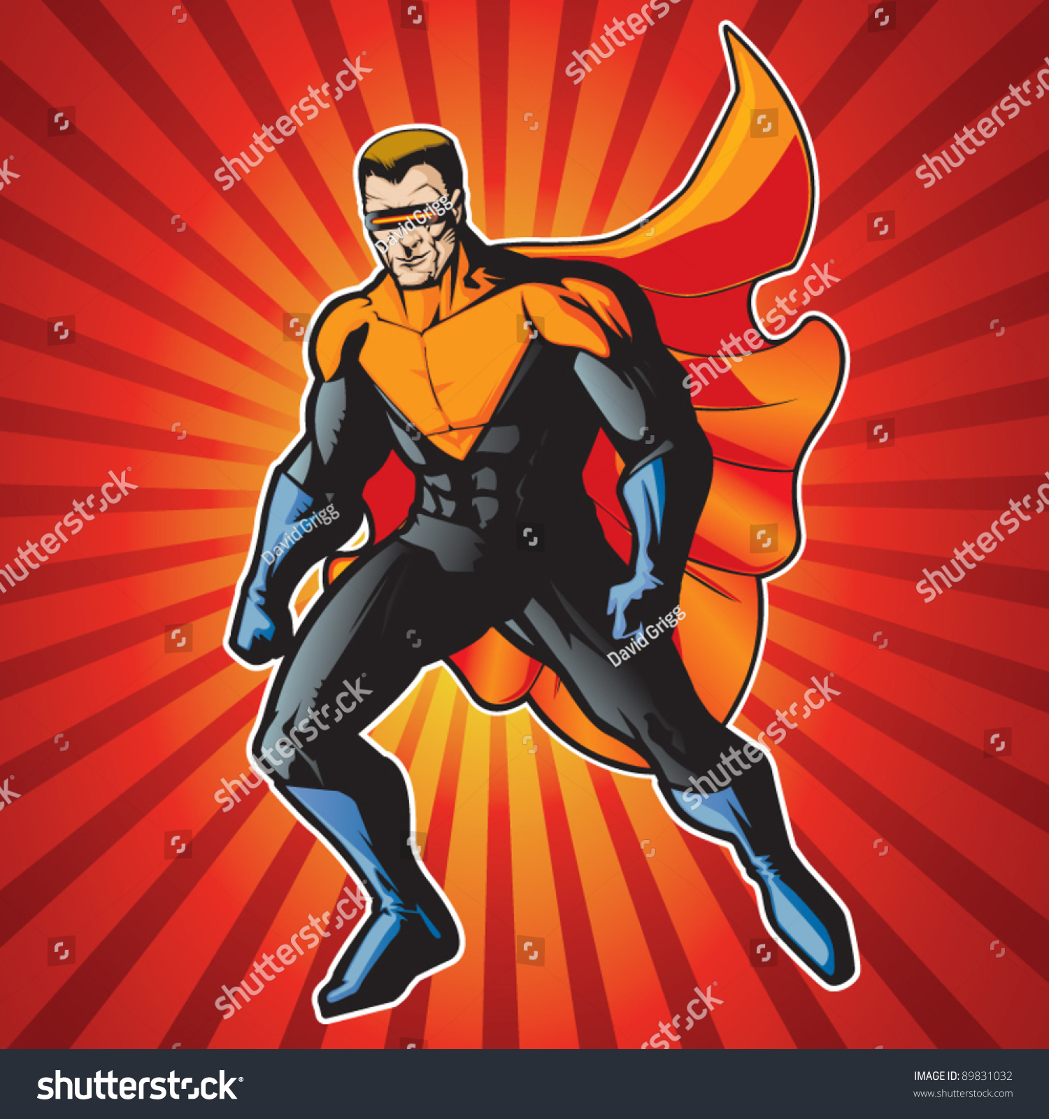 Super Hero Visor Getting Ready Action Stock Vector (Royalty Free) 89831032
