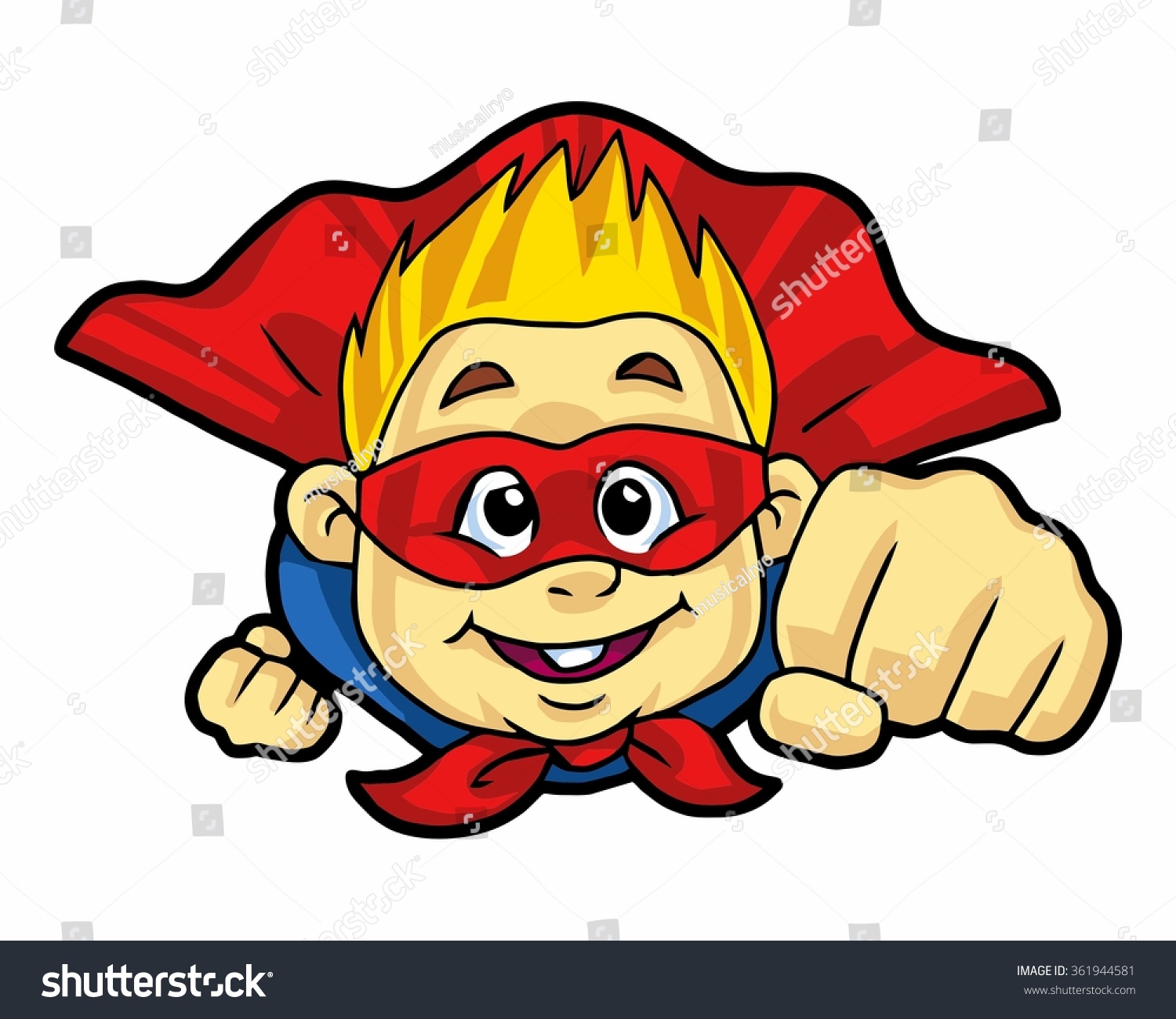 Super Kid Logo Icon Vector Character Stock Vector (Royalty Free) 361944581