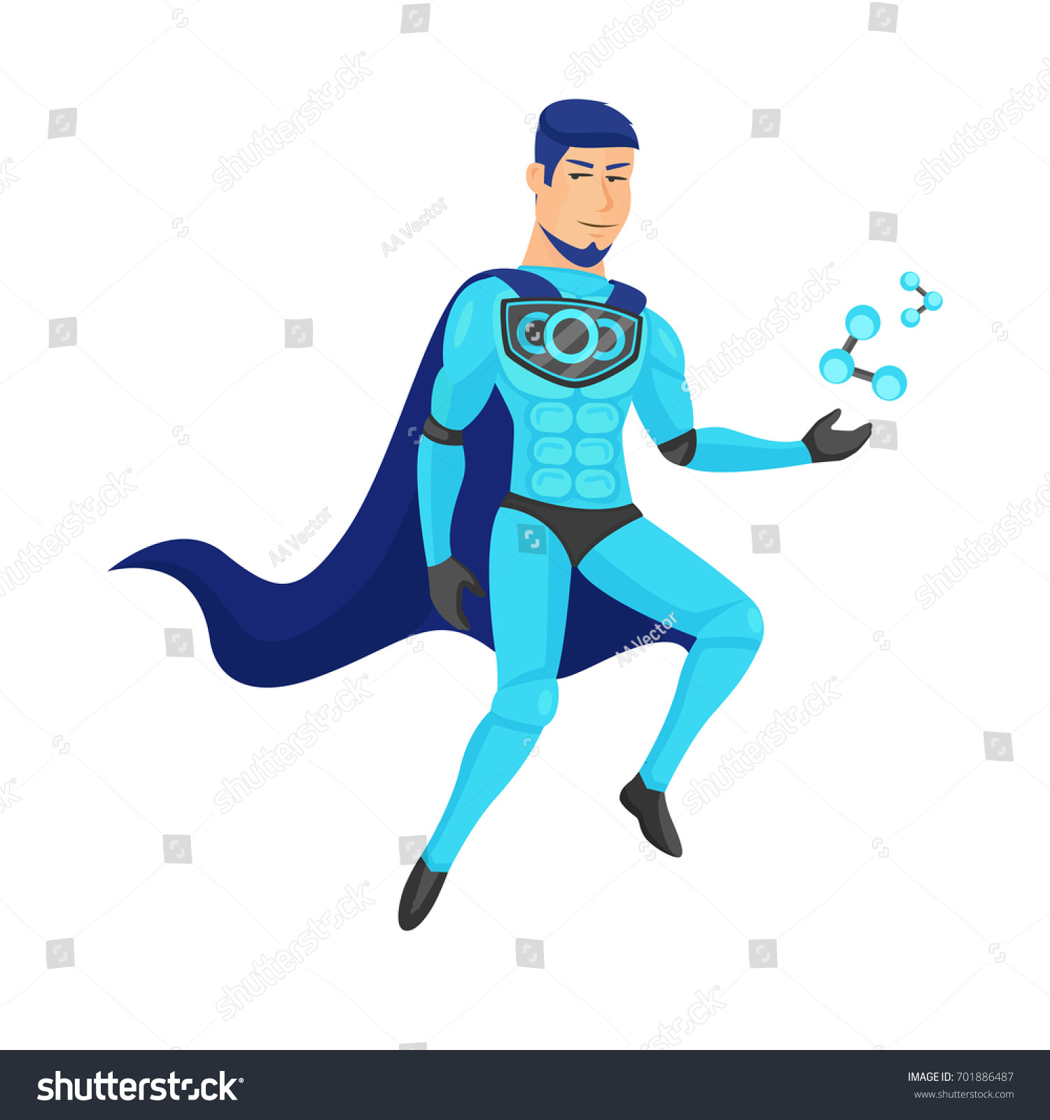 Super Ozone Man Isolated Vector Stock Vector (Royalty Free) 701886487 ...