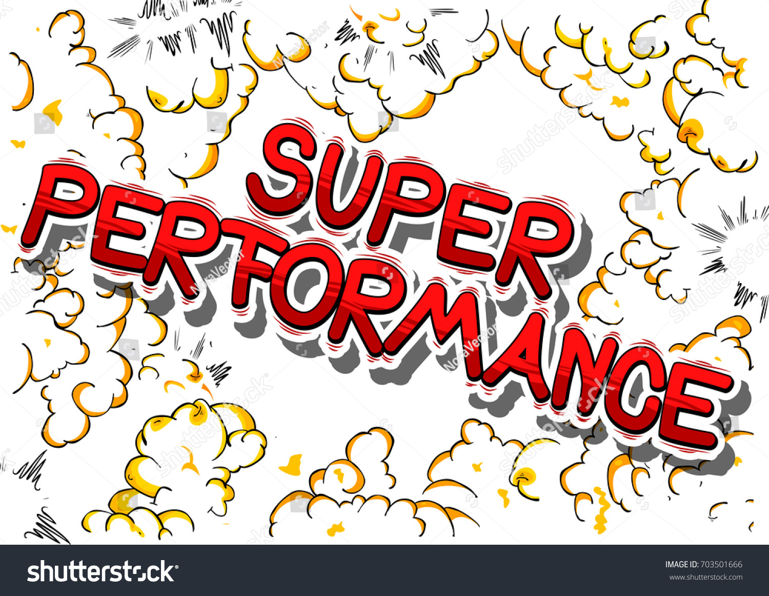Super Performance Comic Book Word On Stock Vector (Royalty Free ...