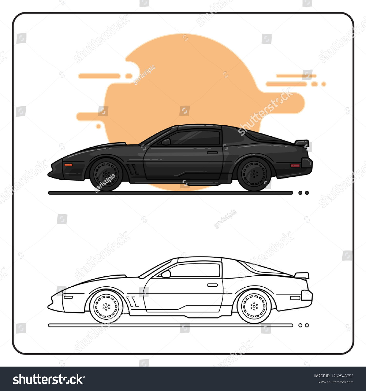 Super Power Car Easy Editable Stock Vector (Royalty Free) 1262548753 ...
