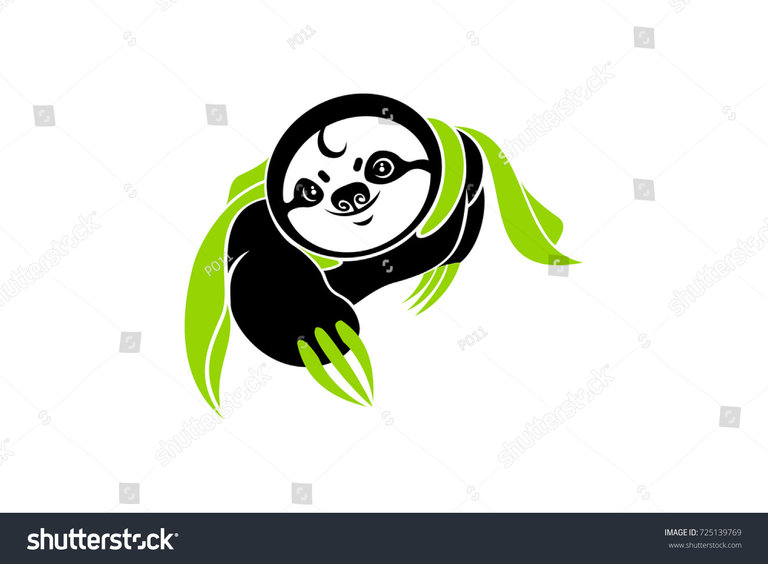 Super Sloth Flying Cape Stock Vector (Royalty Free) 725139769